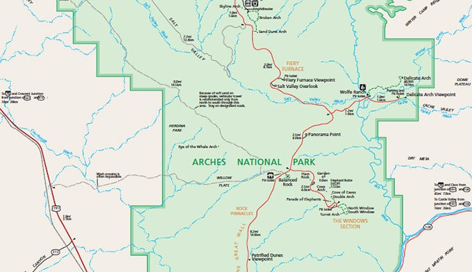 Official Arches National Park Map PDF