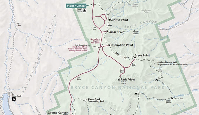 Official Bryce Canyon National Park Map PDF